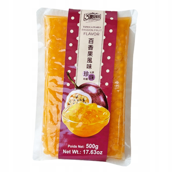 3:15PM Tapioca Tapioka perly kuličky sada na bubble tea Marakuja 500g ...