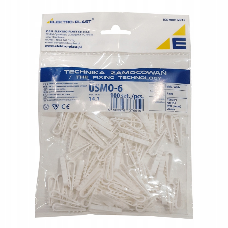 Uchwyt do montażu przewodów USMO-6 100szt 14.1 (14.1) • Cena, Opinie ...