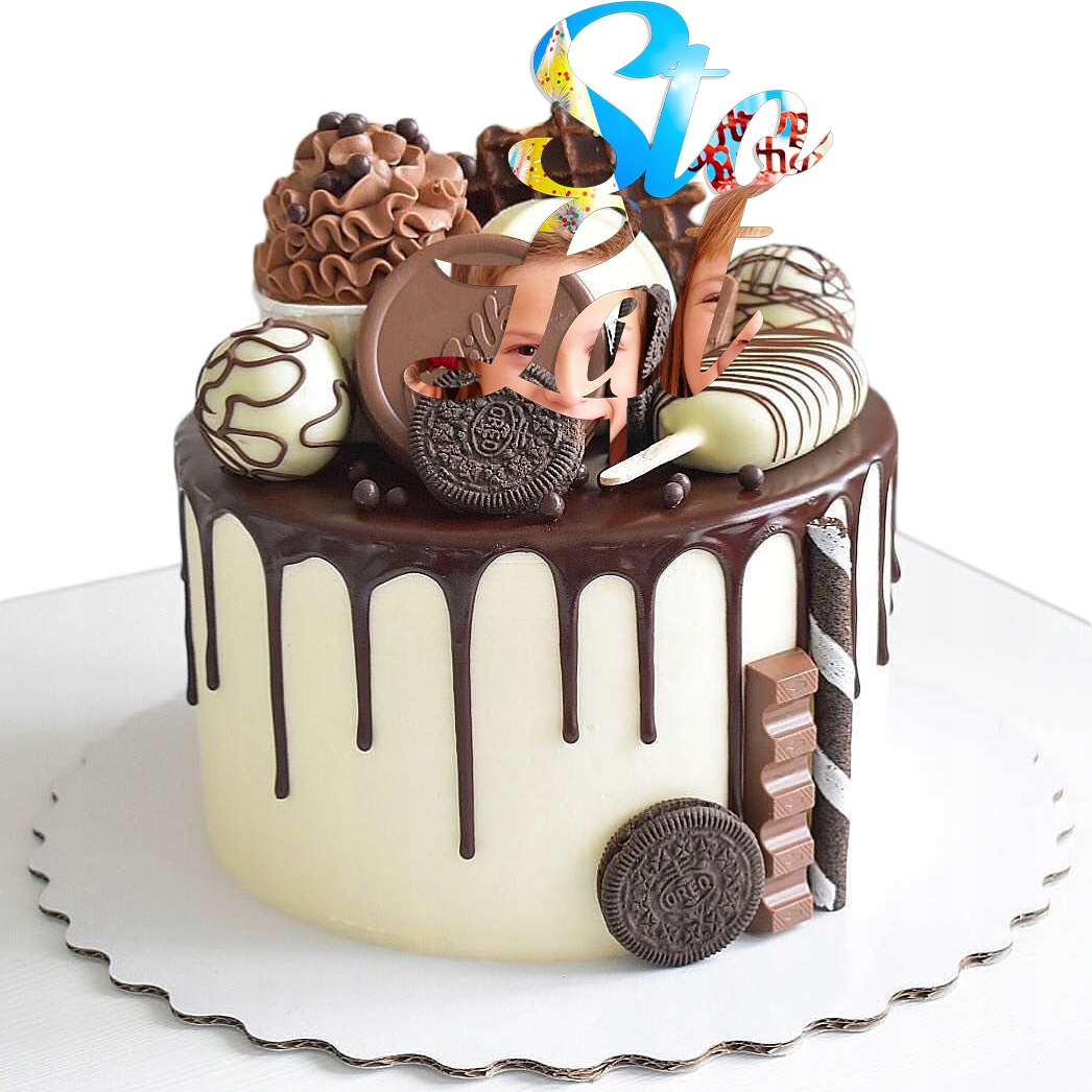 TOPPER DEKORACE NA DORT NÁPIS STO LET - Allegro