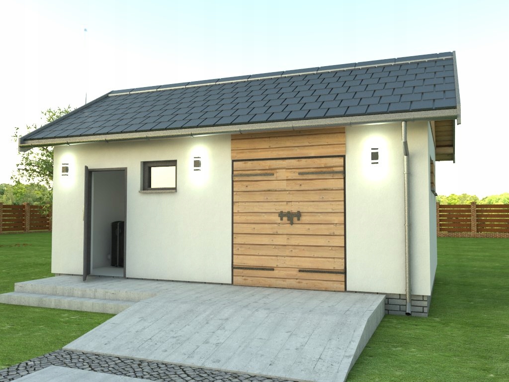 Projekt Budynku Gospodarczego Warsztat 35m2 bez pozwolenia • Cena ...