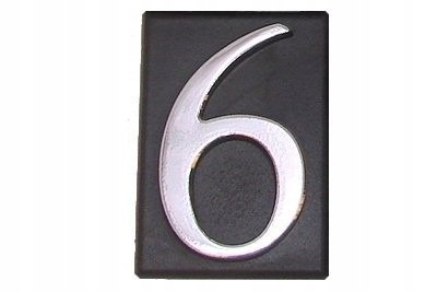 Cyfra 6 / 9 samoprzylepna - 4,5 cm - tabliczka chrom (2756209) • Cena ...