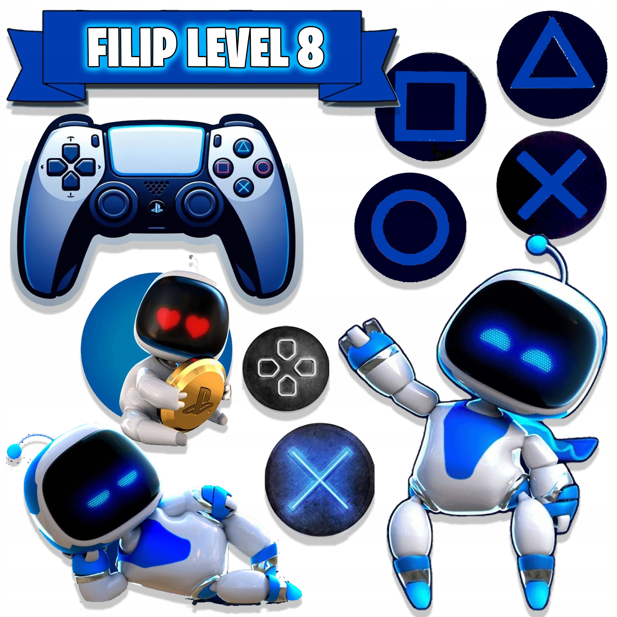 WYDRUK CUKROWY OPŁATEK NA TORT ASTRO BOT ASTROBOT ROBOT + TEKST GRATIS ...