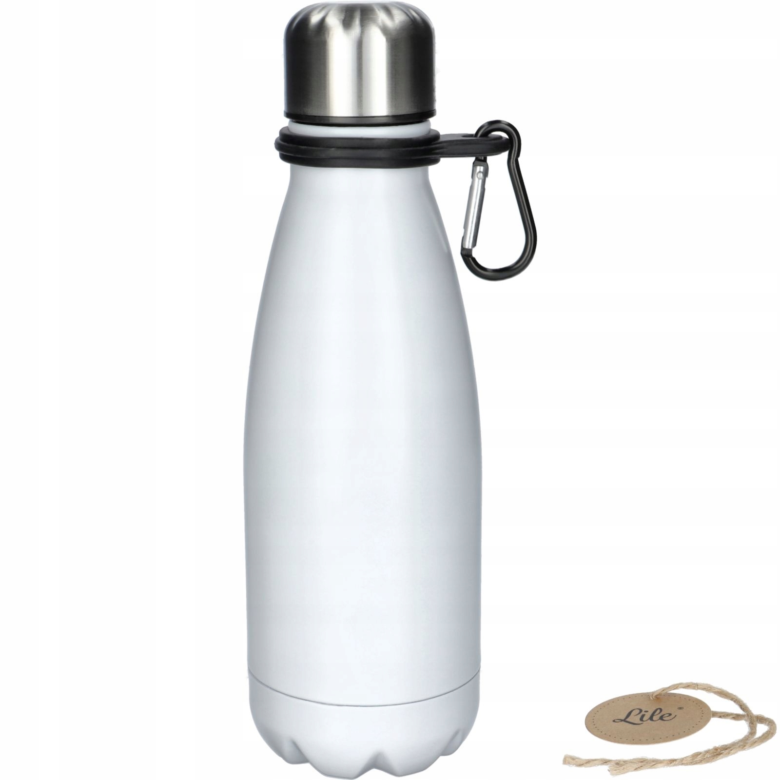 Butelka TERMICZNA na wodę termos do kawy bidon kubek termiczny 350 ml biała (5904252339411 ...