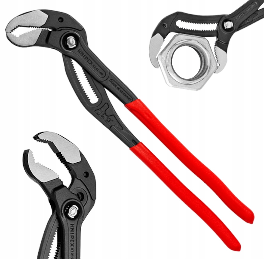 Szczypce Nastawne Klucz do Rur i Armatury Cobra XL 400mm KNIPEX 87 01 ... Szczypce Nastawne Klucz do Rur i Armatury Cobra XL 400mm KNIPEX 87 01 ...