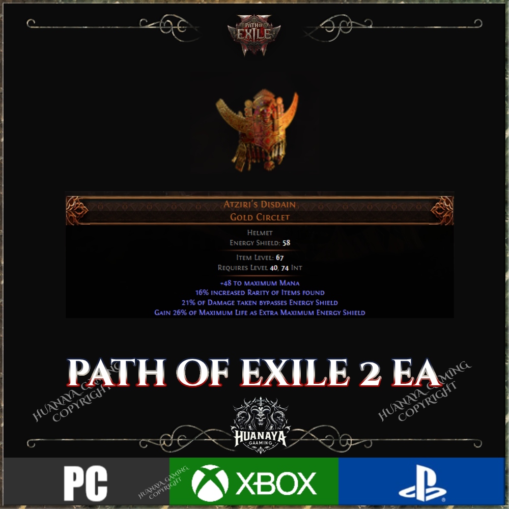 Path Of Exile 2 Atziri's Disdain UNIKAT early acces poe2 ea - docom.com.ua