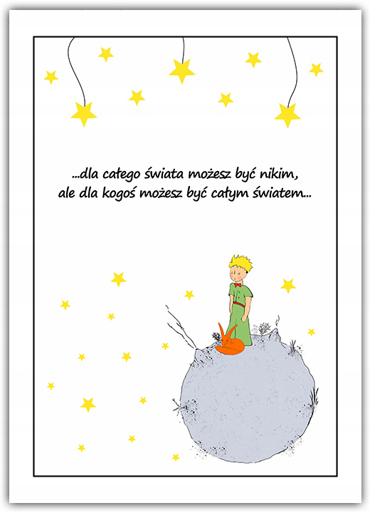 Plakat Mały Książę 60x80 dla całego świata możesz być nikim Lis (PLK/MK_L_ŚWIAT) • Cena, Opinie ...