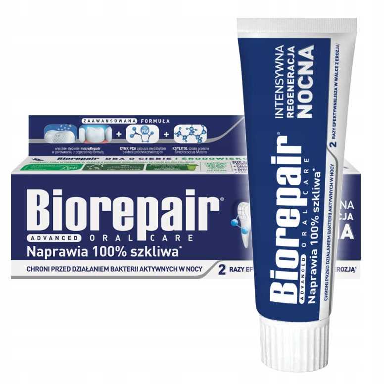 Pasta do zębów Biorepair Night 75ml - Intensywna odbudowa szkliwa nocą ...