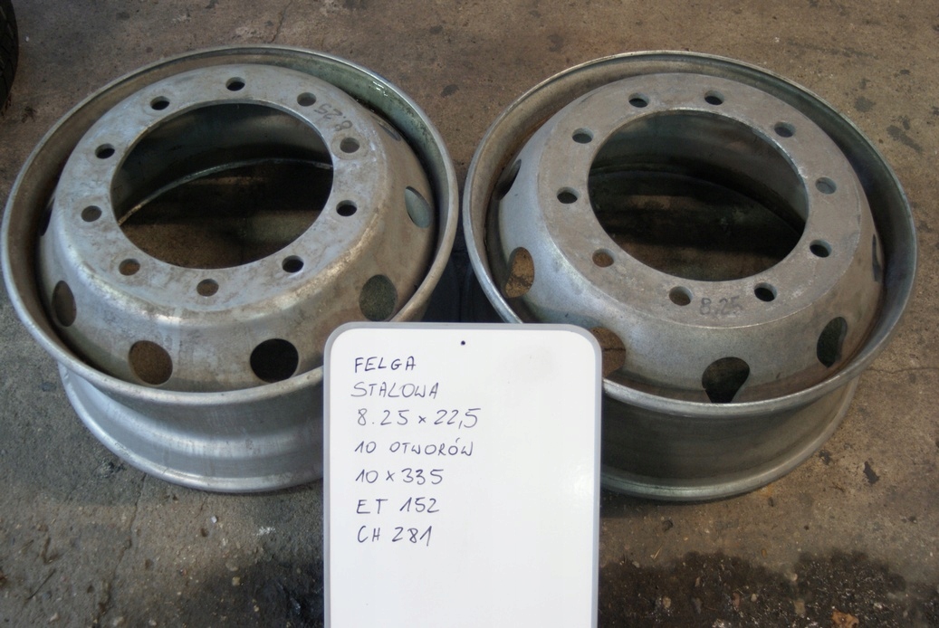 Felga stalowa 8,25x22,5 10 otworów uniwersalna 825266 za 330 zł z ... Felga stalowa 8,25x22,5 10 otworów uniwersalna 825266 za 330 zł z ...