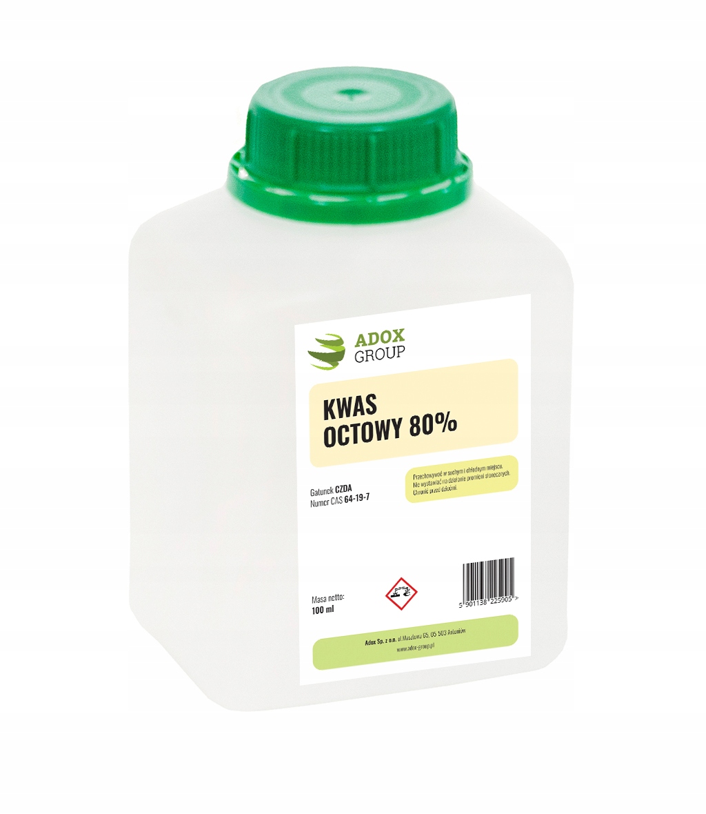 Kwas octowy 80% czysty, Esencja Octowa 100ml -ADOX 11435462819 - Allegro.pl