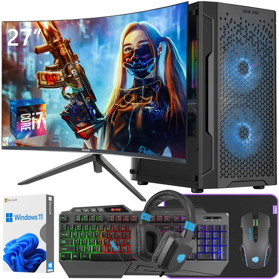 POČÍTAČ I7 RTX 4060 32GB DDR4 1TB SSD WINDOWS 11 MONITOR 27 PALCŮ za ...