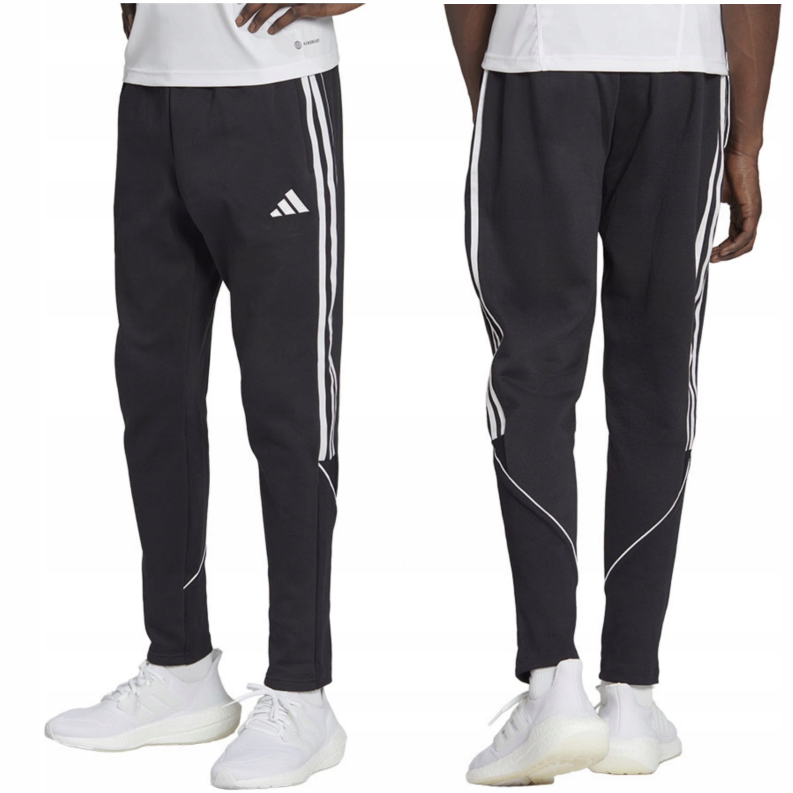 Czarne Spodnie Dresowe z Lampasem - Niska cena na Allegro.pl