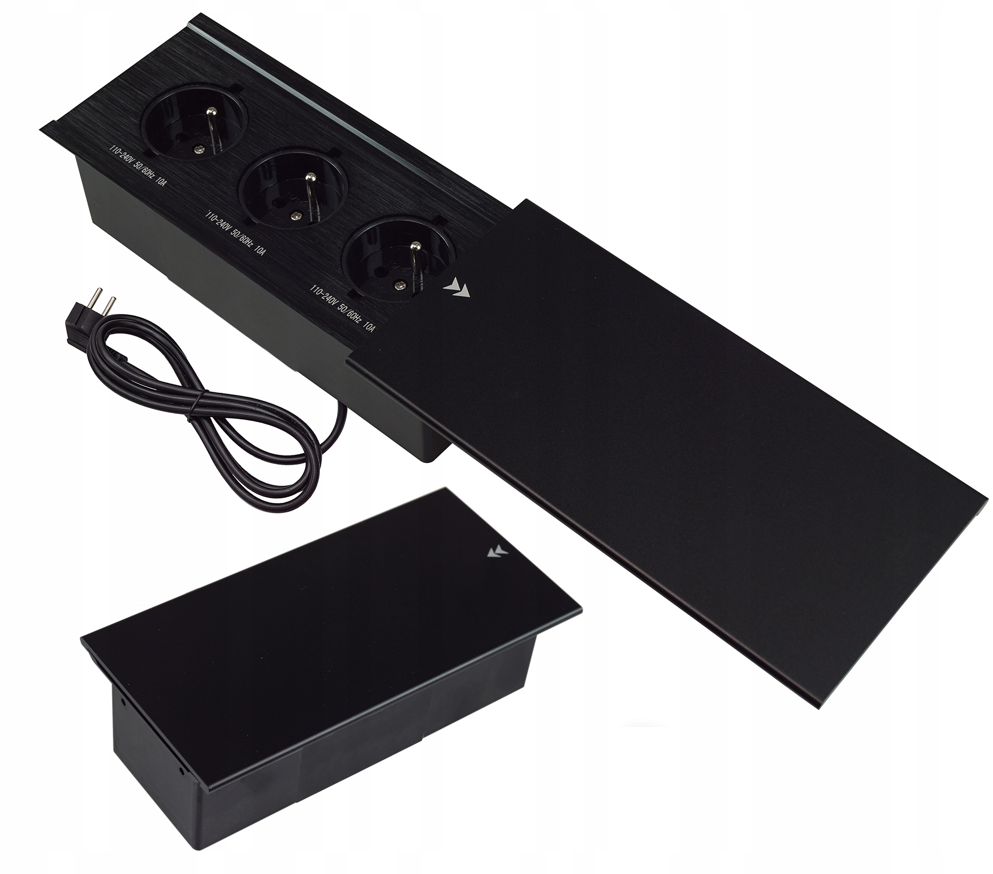 Gniazdo, Listwa Elektryczne blatowe Appio czarny • Cena, Opinie - Allegro