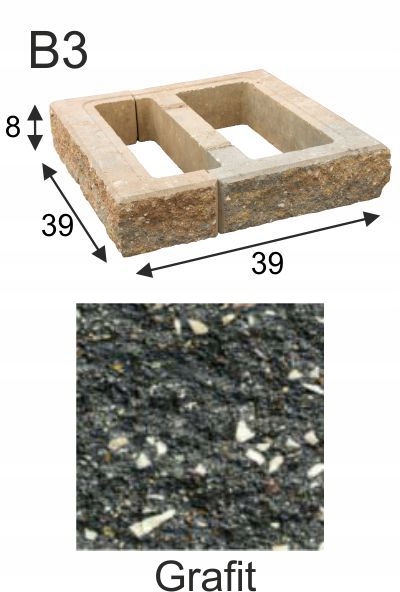 Pustak łupany Combet B3 39x22x8 Grafit • Cena, Opinie - Allegro