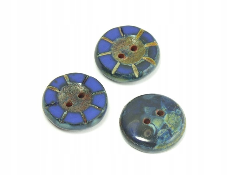 Table Cut Button Navy Blue-Picasso 14mm-2szt 14579783546 - Allegro.pl
