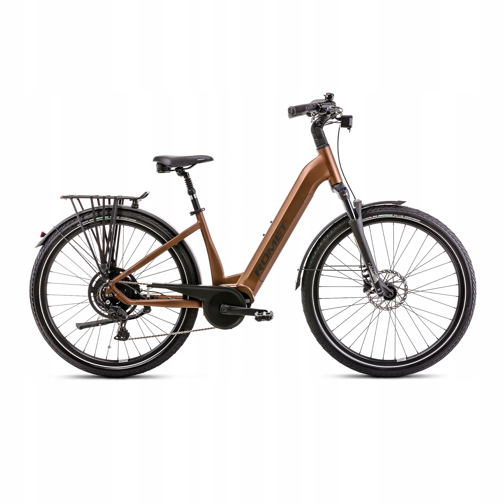 Rower elektryczny ROMET e-Modeco URB 2.0 28" 725WH r. M 17" brązowo ...