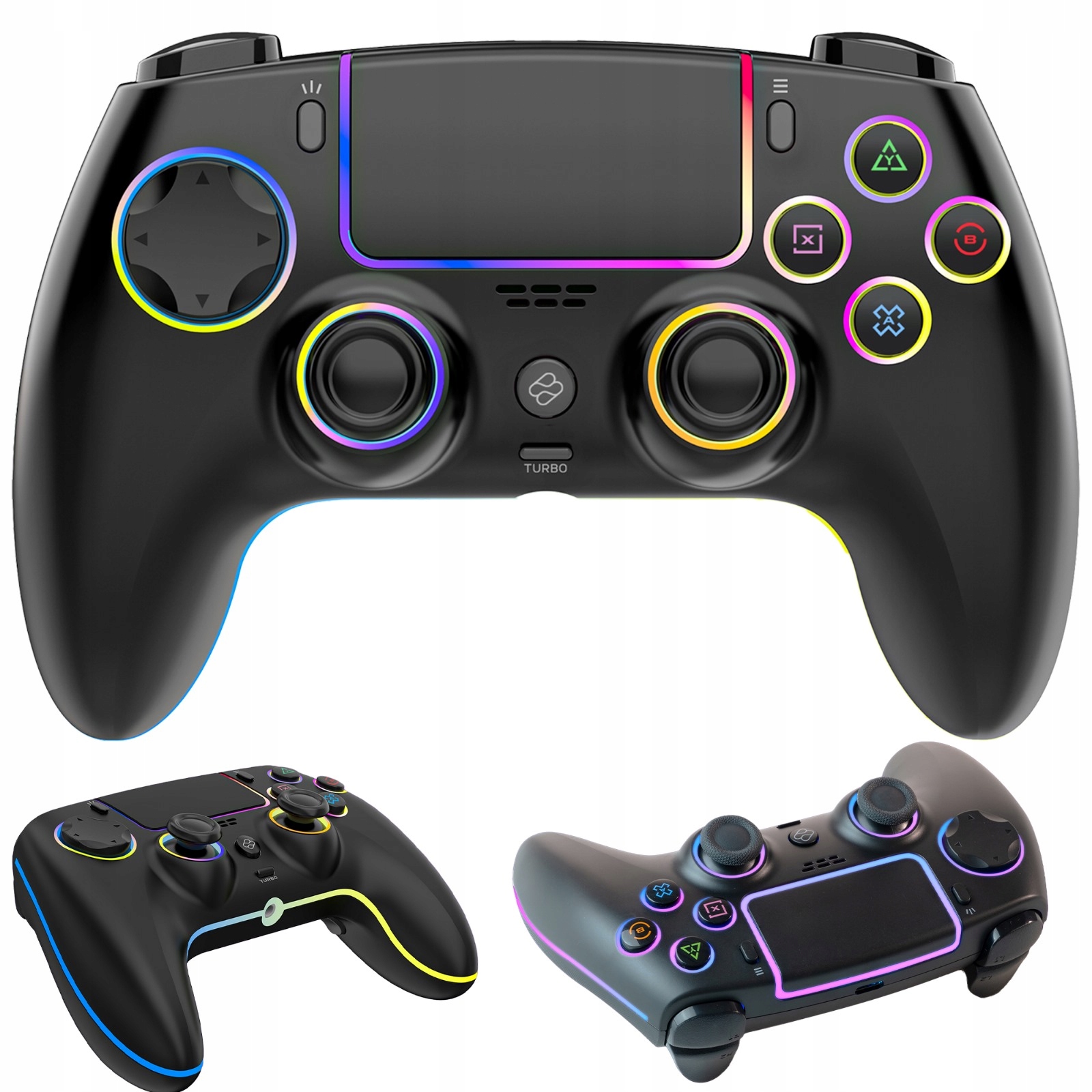 PAD PS4 PROFESJONALNY BEZPRZEWODOWY PC PROGRAMOWALNE PRZYCISKI RGB ...