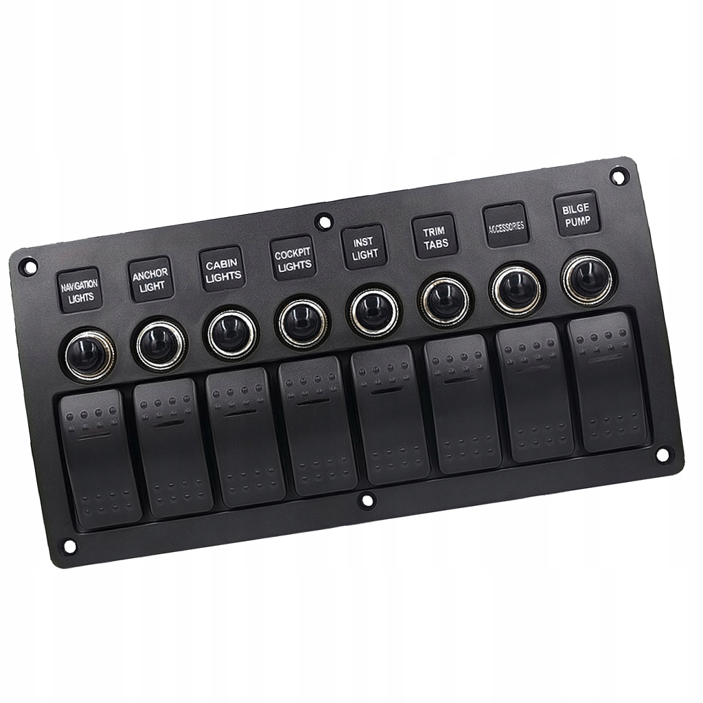 8 Gang LED Rocker Switch Panel Wyłącznik do 12V - Sklep, Opinie, Cena w ...