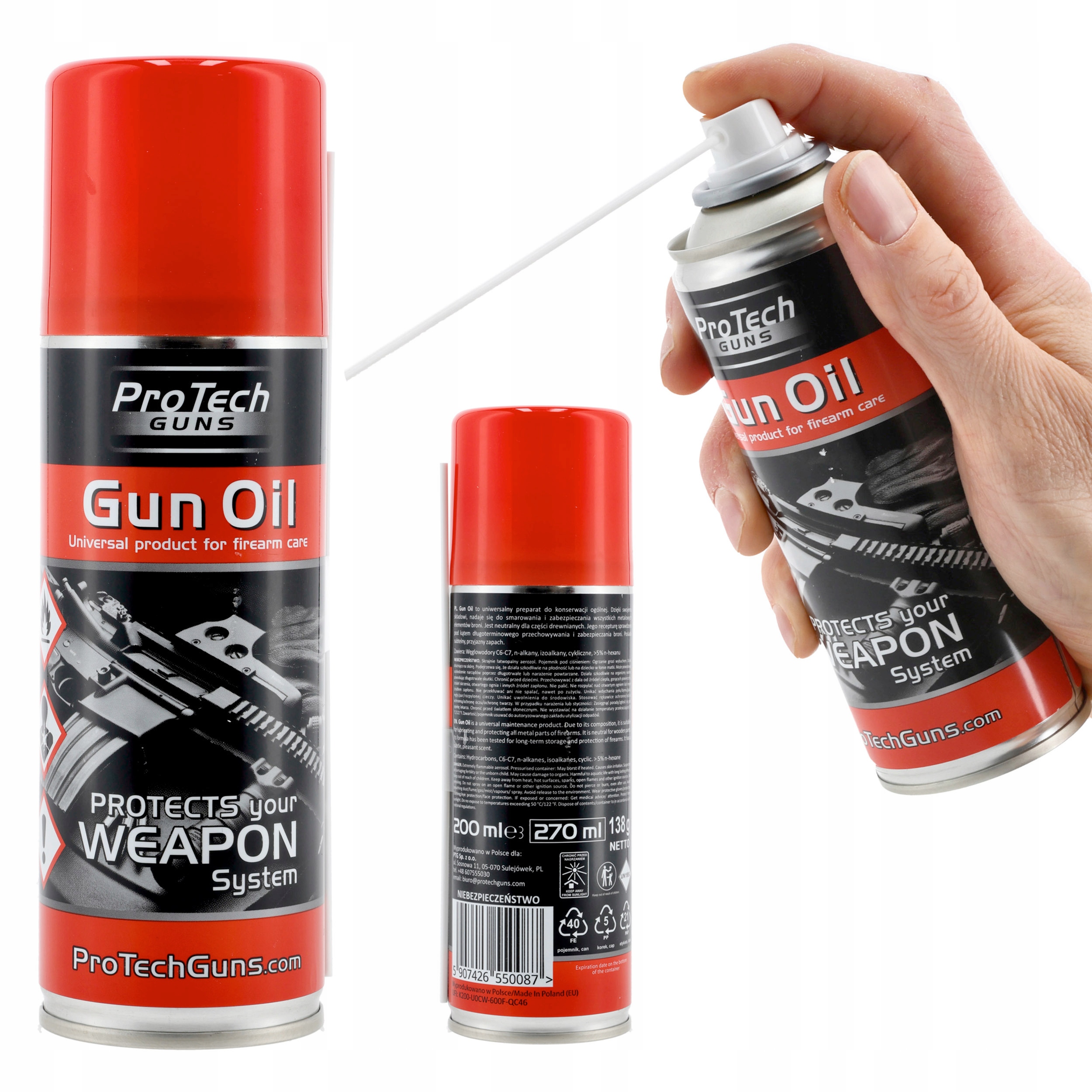 Olej do smarowania i konserwacji broni - GUN OIL 200ml - ProTech Guns ...
