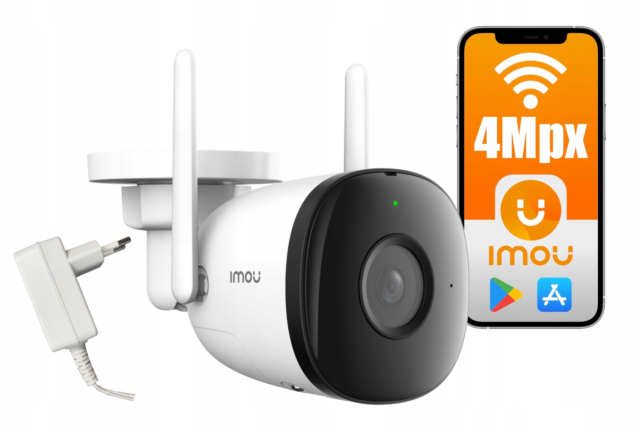 Kamera wifi IMOU IPC-F42P 4mpx mikrofon bullet 2c - Sklep, Opinie, Cena ...