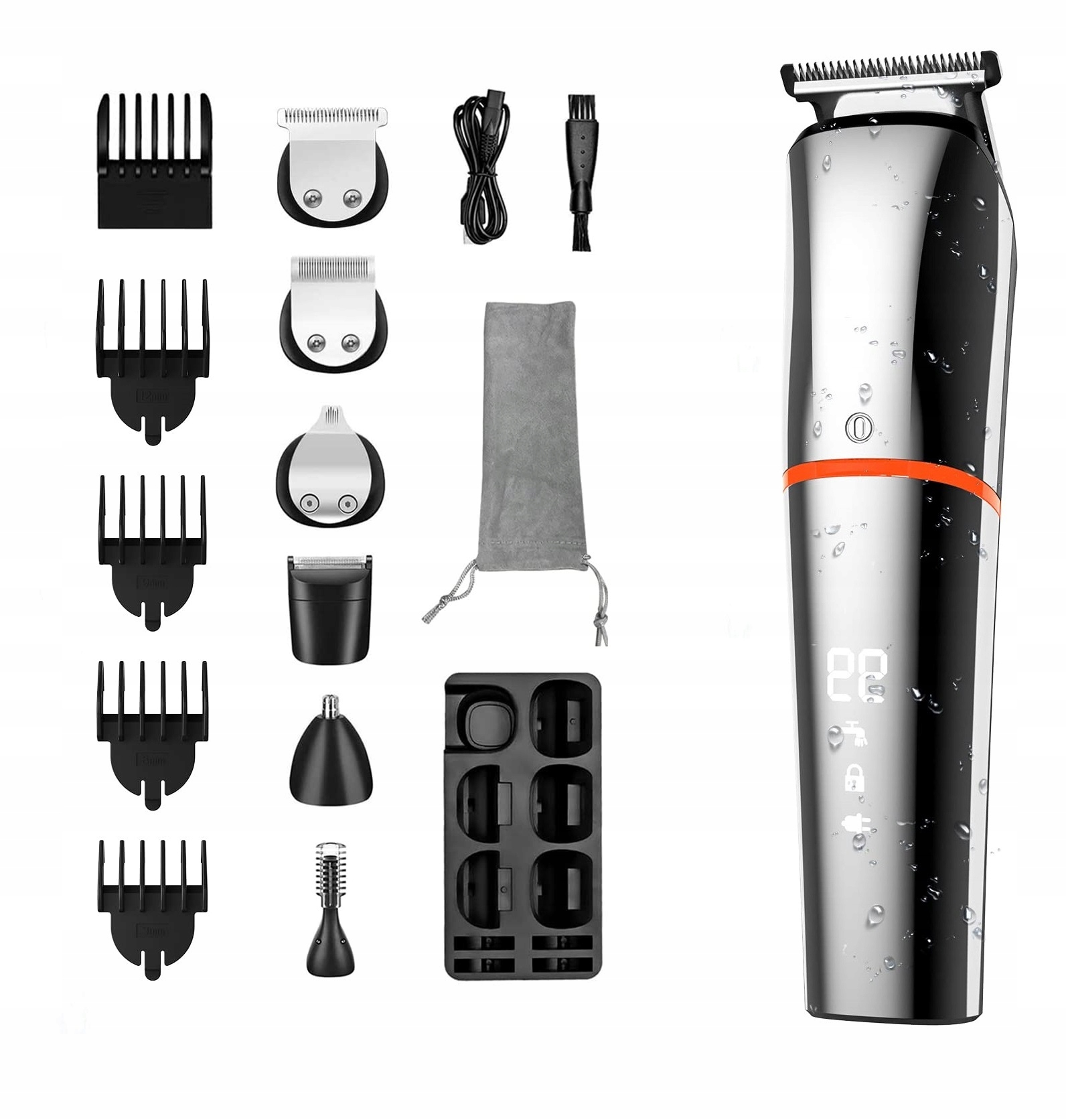 Maszynka do golenia elektryczna męska golarka 6w1 nosa głowy brody 110 ...