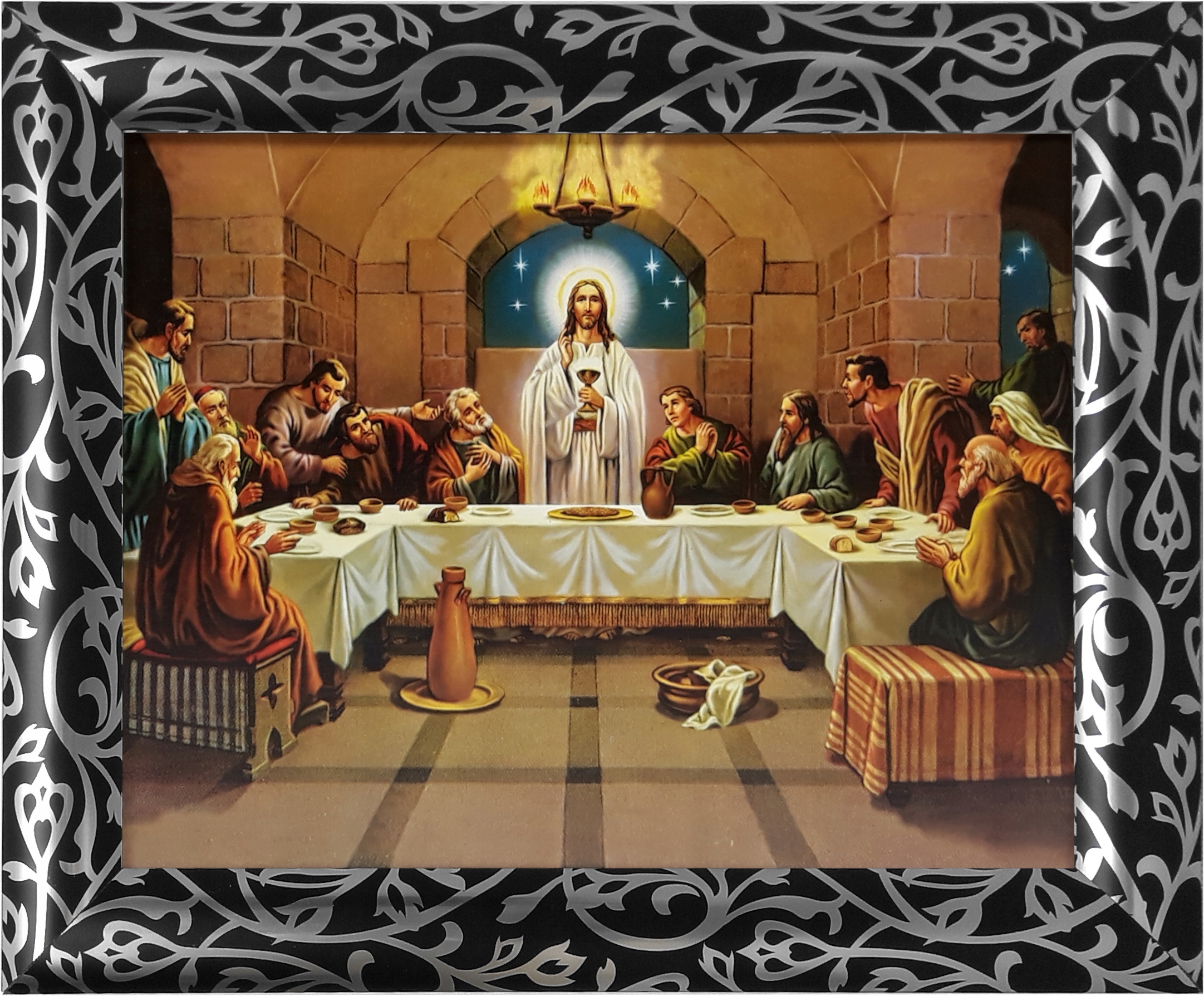 OBRAZ 39x49 POSLEDNÁ VEČERA JEŽIŠ ČIERNY RÁM | KúpSiTo.sk - Tovar z Poľska