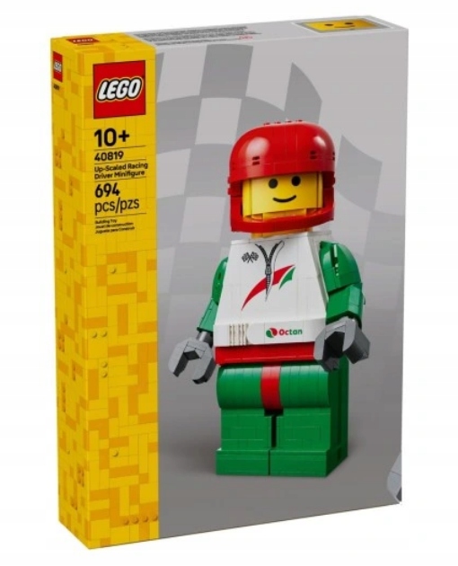 LEGO 40819 MINIFIGURES - DUŻA MINIFIGURKA KIEROWCY WYŚCIGOWEGO ...