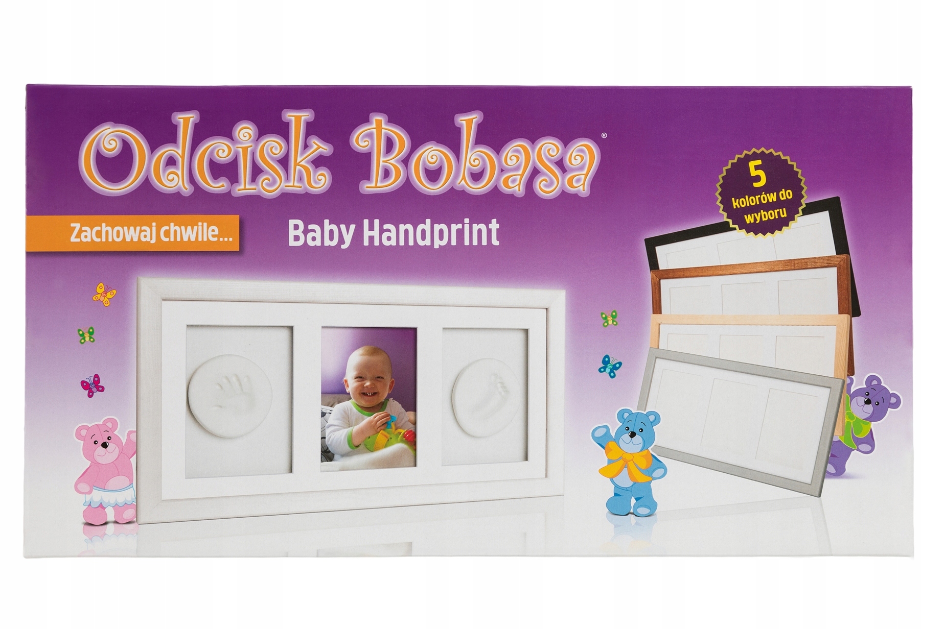 ND19_OB-11 Odcisk bobasa-ramka z glinką • Cena, Opinie - Allegro