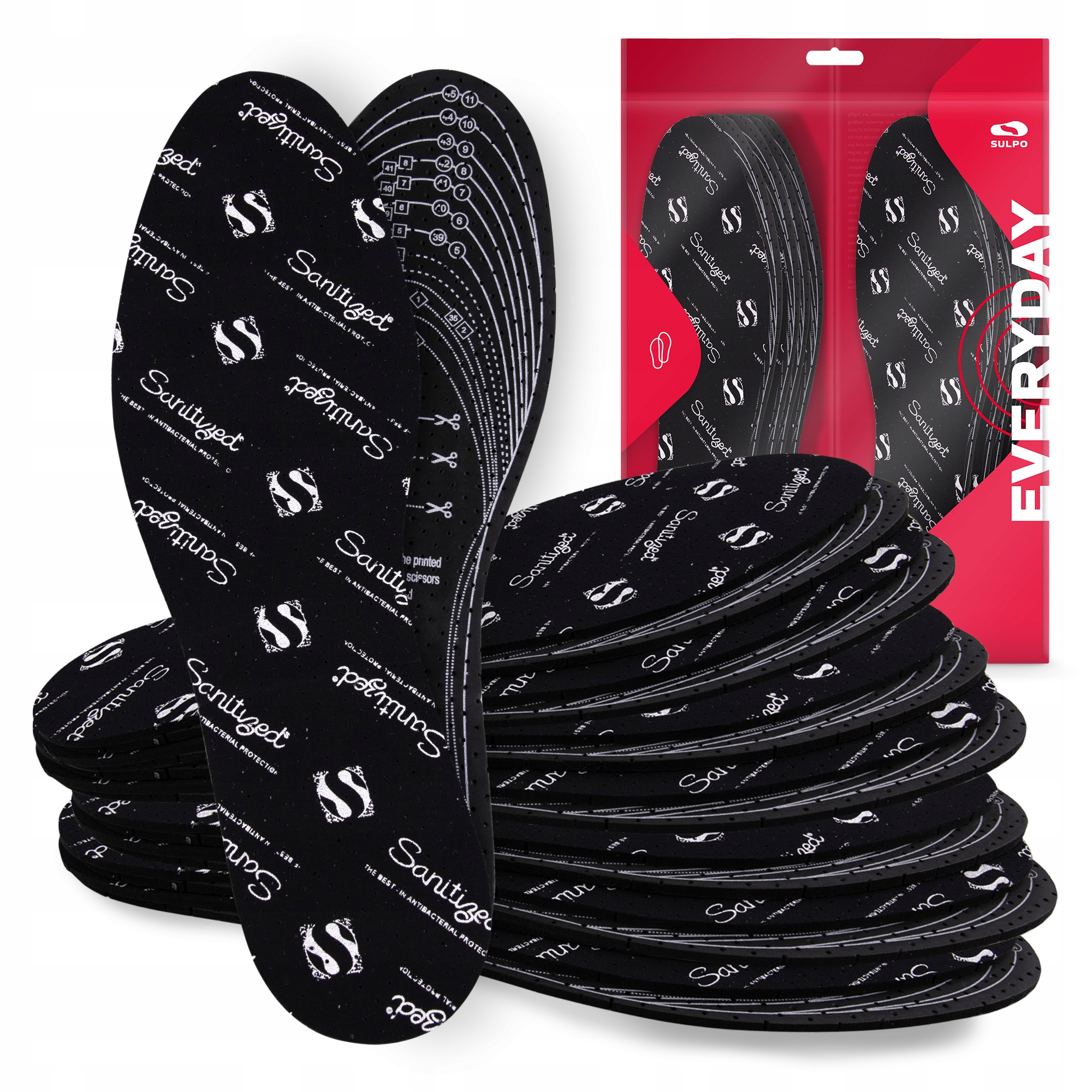 Wkładki butów przeciwpotne SANITIZED ZESTAW 8 PAR (5907546101466 ...