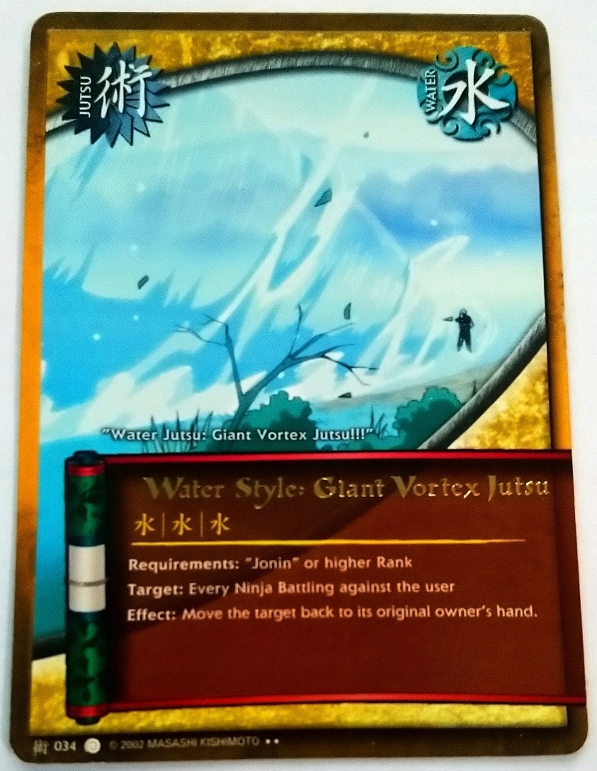 Karta Naruto CCG Jutsu Giant Vortex Jutsu - J-034 - Stan: Używany 4 ...