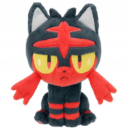 PLUSZAK POKEMON PIKACHU LITTEN OGIEŃ KOT 20CM 15476748323 - Allegro.pl