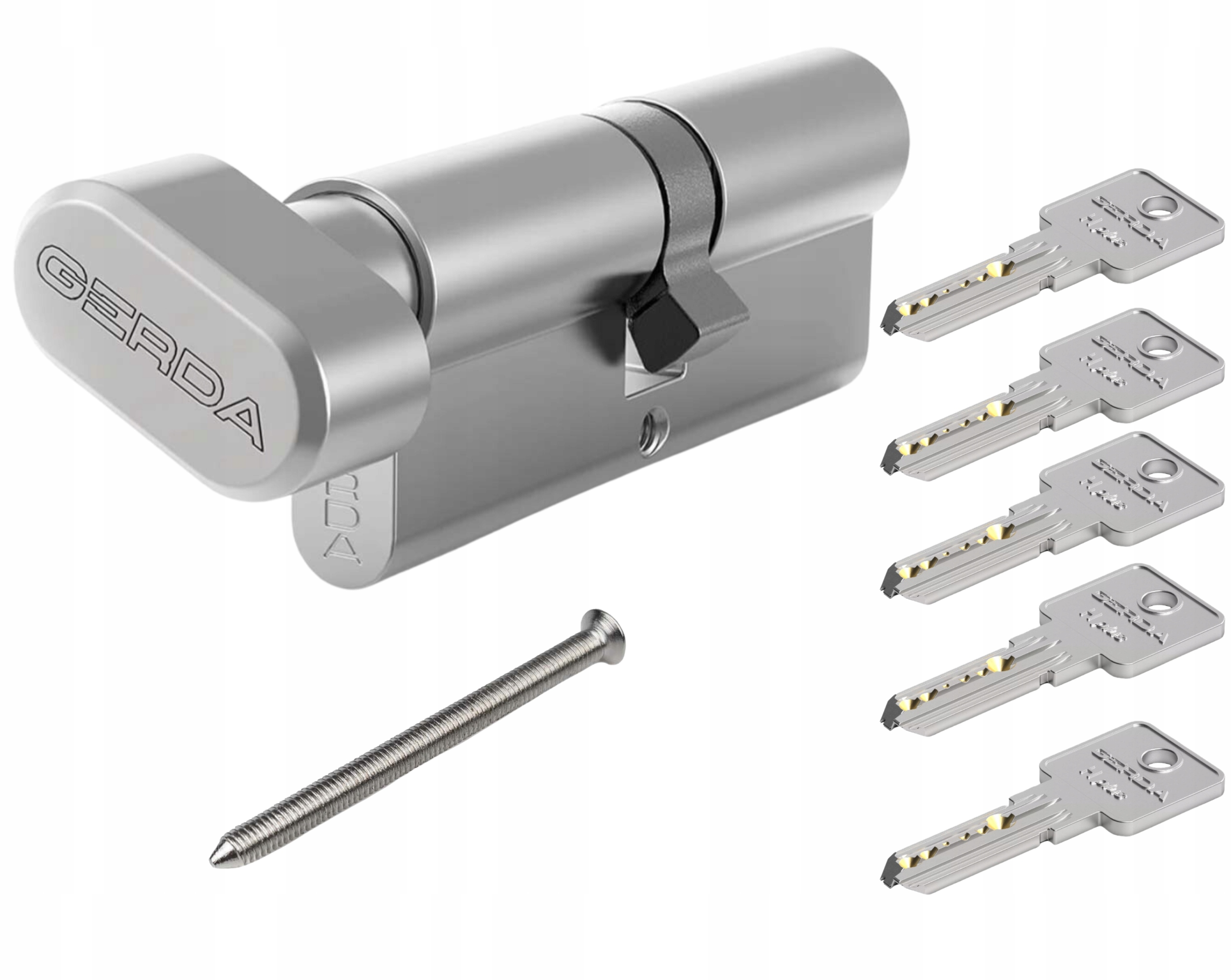 Wkładka Gerda H Plus G30/40 z gałką nikiel (5902203377598) • Cena, Opinie • Zamki 13525439837 ...