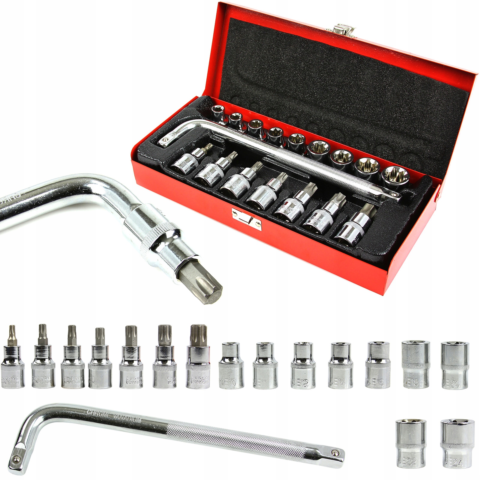 KLUCZE NASADOWE TORX BIT 1/2'' 17szt. E10 - E24 5901969127010 za 111.56PLN z Siedlce - Allegro ...