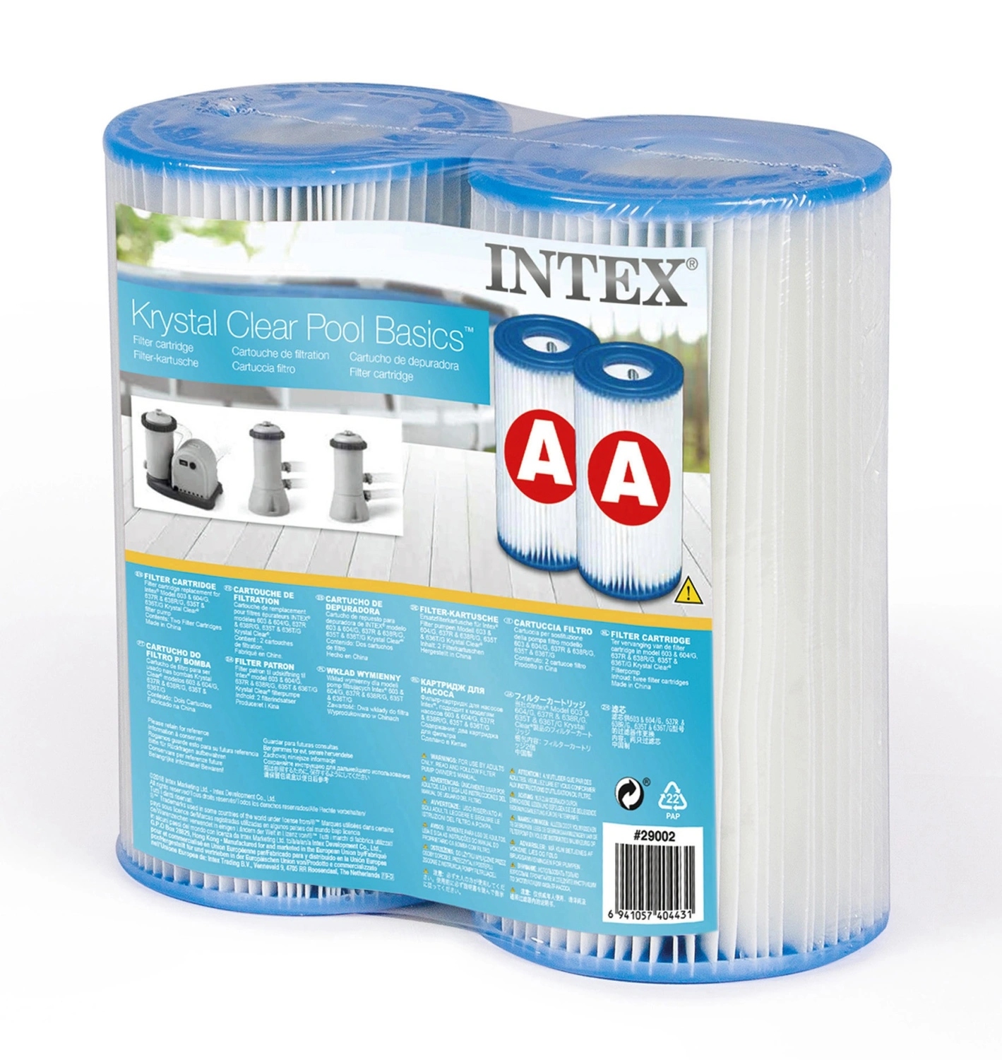 Filtr do pompy typ A zestaw 2 szt INTEX 29002 (6941057404431) • Cena ...