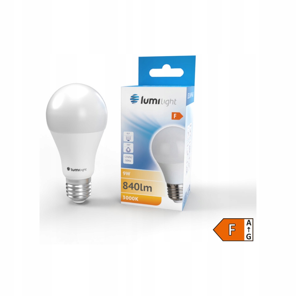 ŻARÓWKA LED E27 9W 840LM A60 BARWA CIEPŁA AL+PC (5901619345665) • Cena ...