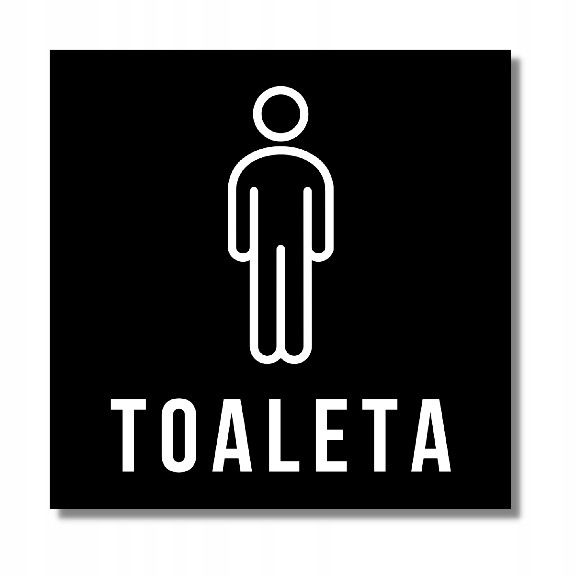 ELEGANTNÍ PÁNSKÁ TOALETA MEN PIKTOGRAM 10X10 CM HLINÍKOVÁ ČERNÁ za 134 ...