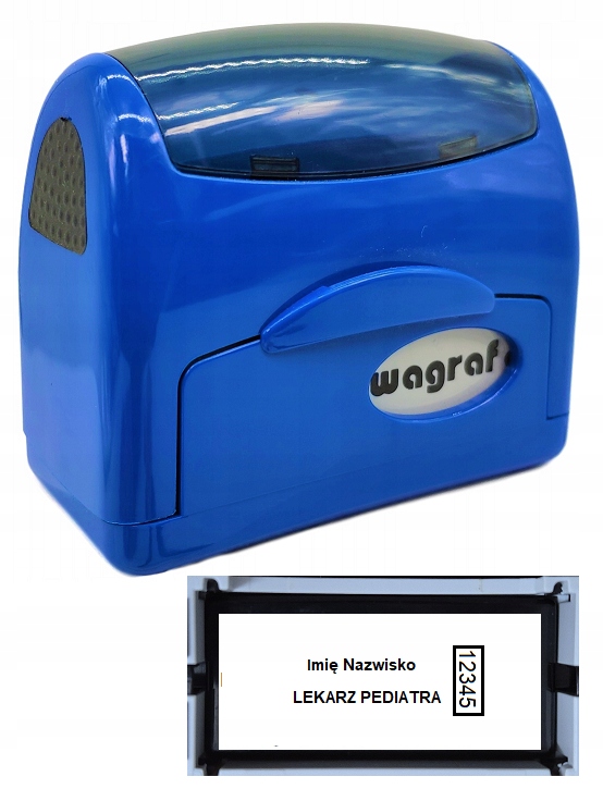 WAGRAF A2 PIECZĄTKA 1-4 wersy FIRMOWA LEKARSKA IMIENNA DOWOLNY TEKST ...