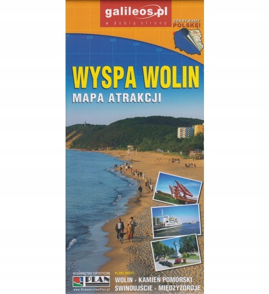 WYSPA WOLIN mapa turystyczna 1:45 000 STUDIO PLAN 2021 Praca zbiorowa ...