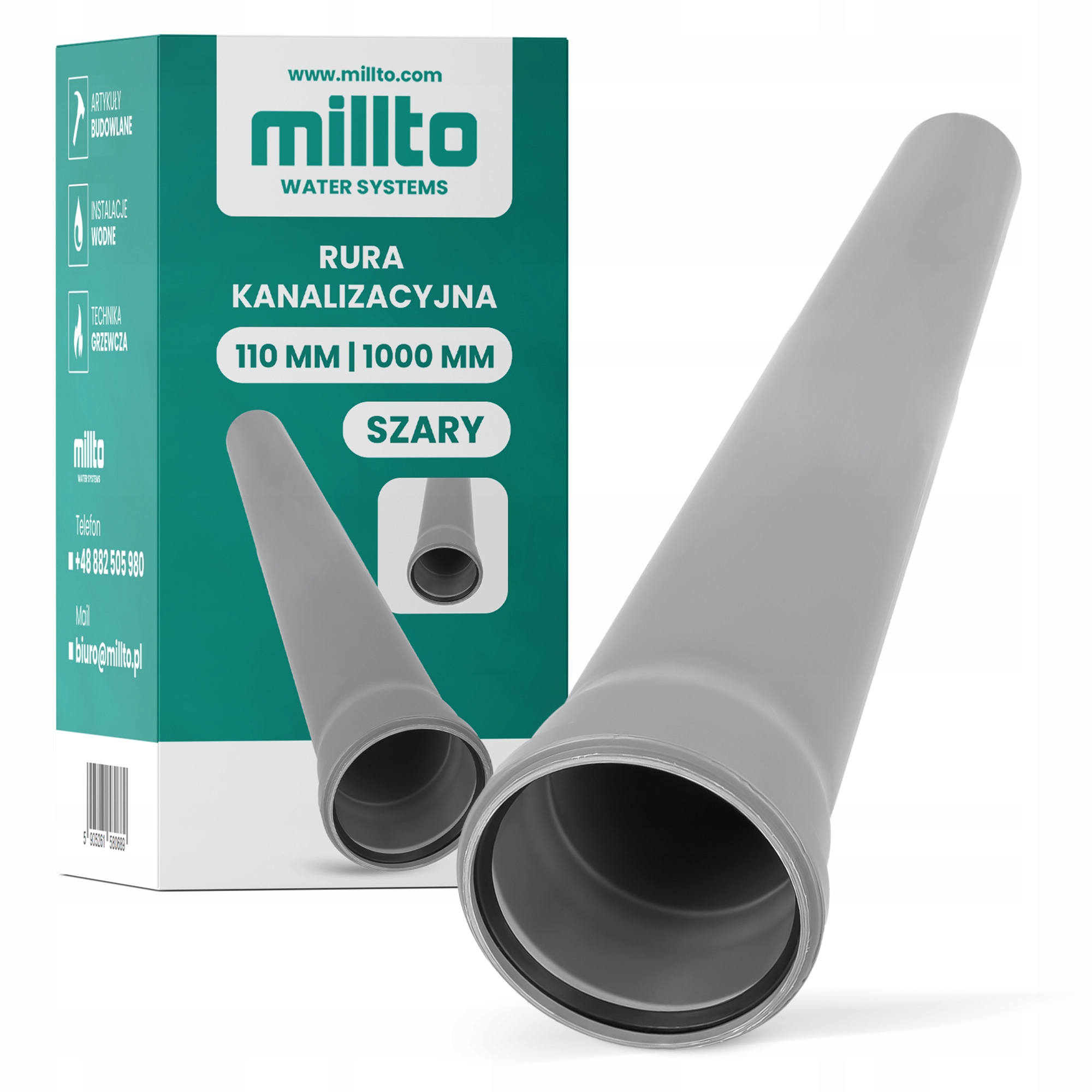 TRUBKA 110x1000 MM PVC PP VNITŘNÍ PLASTOVÁ VODA za 98 Kč - Allegro