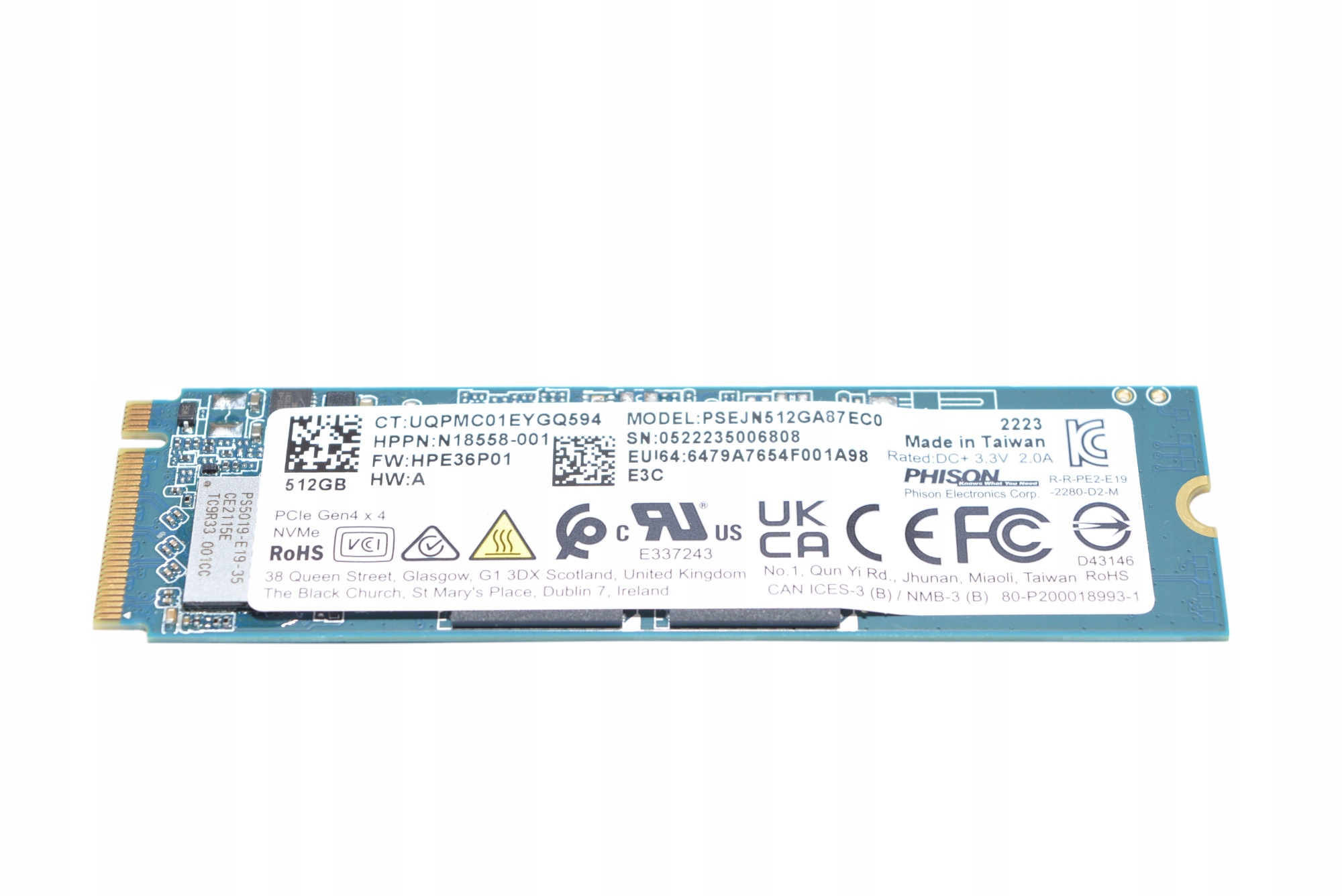 DYSK SSD M.2 PHISON PSEJN512GA87EC0 512GB NVME PCIe 2280 - Sklep ...