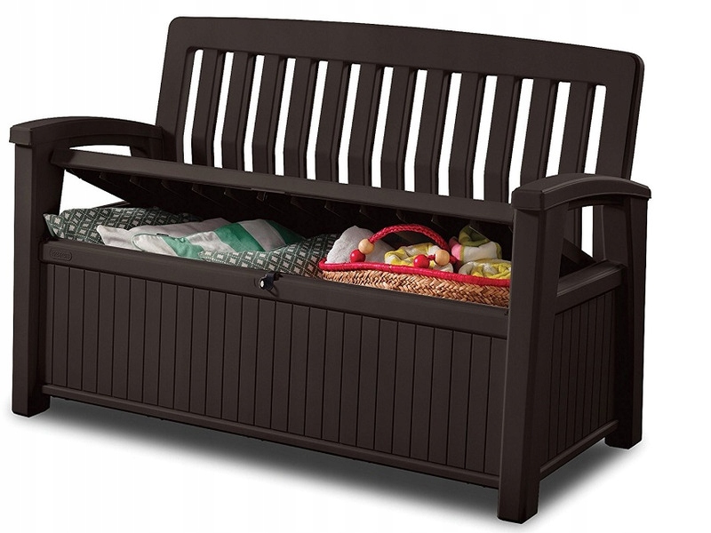 Keter Ławka ogrodowa z schowkiem Patio - brązowa (7290106934023) • Cena ...