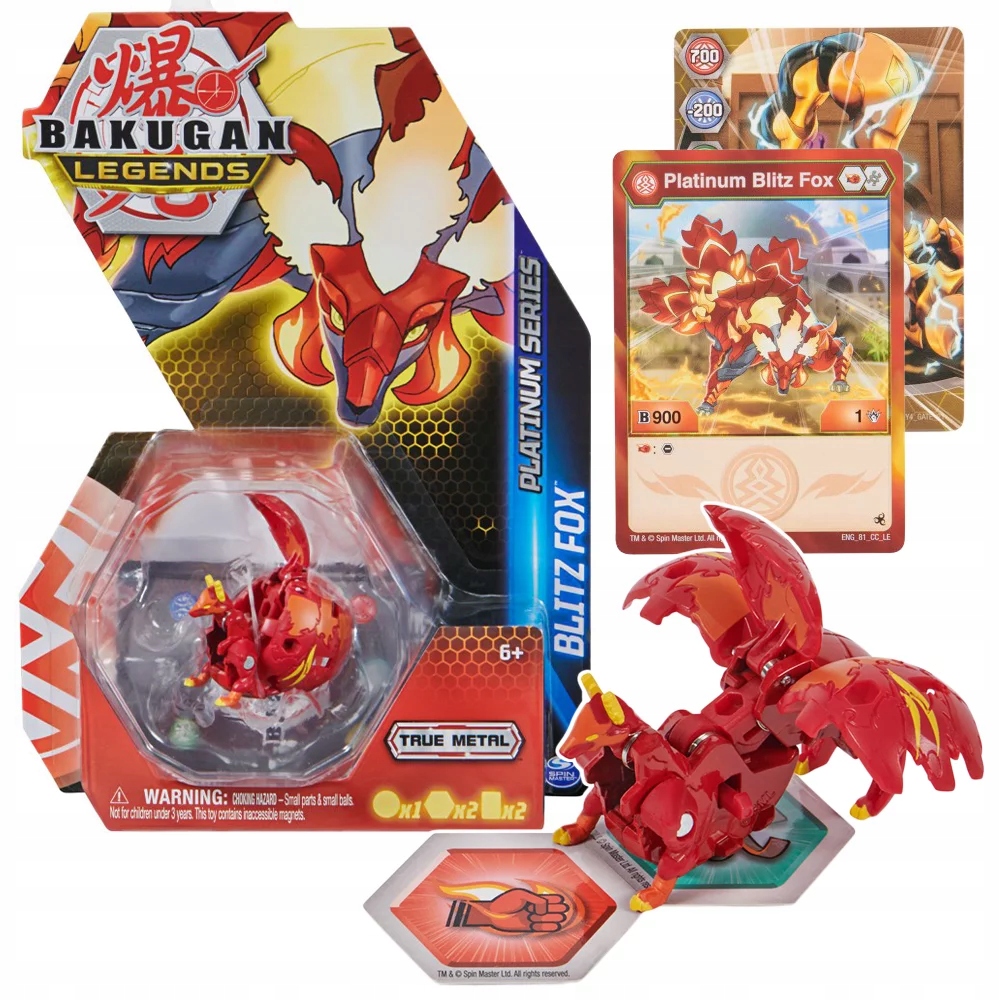 FIGURKA BAKUGAN KULA PLATINUM BLITZ FOX RED - porównaj ceny - Allegro.pl