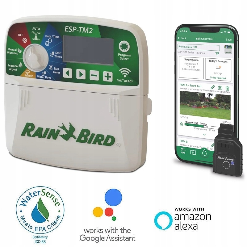 Sterownik Rain Bird TM2 WiFi 6 sek. + Moduł LNK2 (ESP-TM2) • Cena ... Sterownik Rain Bird TM2 WiFi 6 sek. + Moduł LNK2 (ESP-TM2) • Cena ...