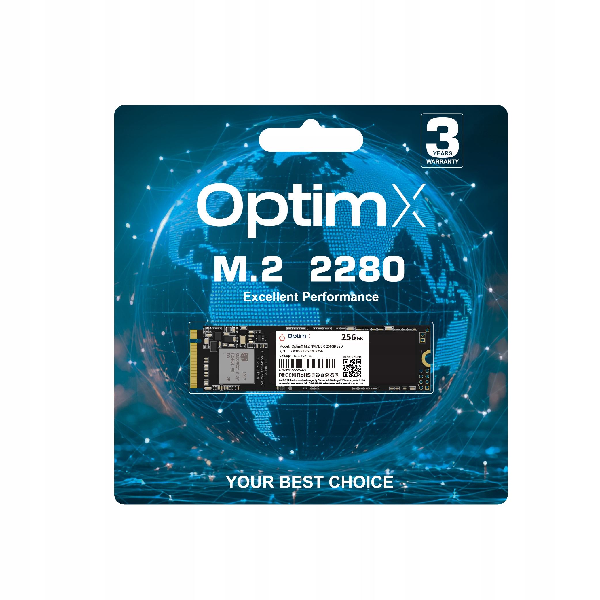 NOVÝ SSD disk OptimX M.2 NVMe 3.0 256 GB za 502.00CZK - Allegro