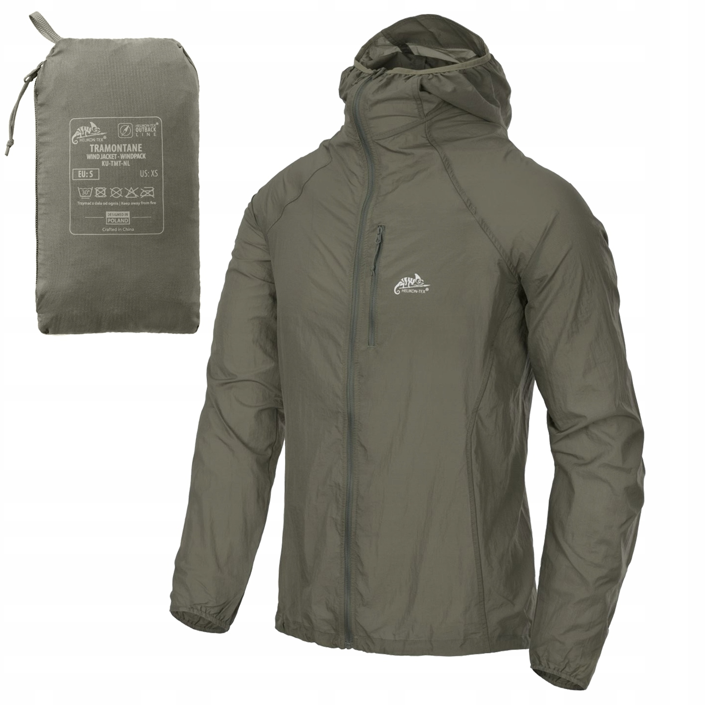 KURTKA PRZEJŚCIOWA MĘSKA WIATRÓWKA TRAMONTANE WINDPACK HELIKON Alpha Green (5902688008208 ...