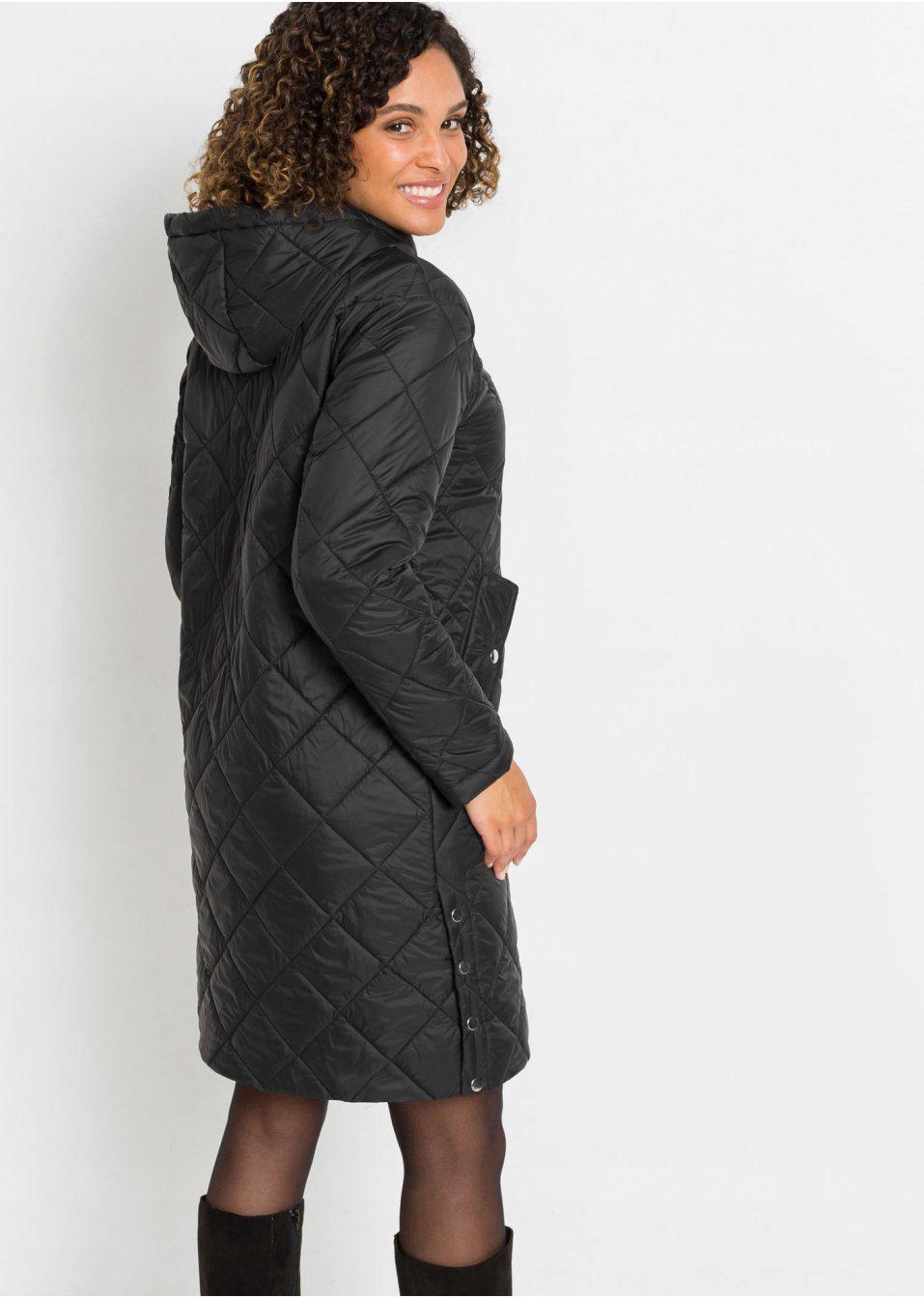 WIOSNA BODYFLIRT CZARNY PIKOWANY PŁASZCZ KAPTUR 50 13558176671 - Allegro.pl