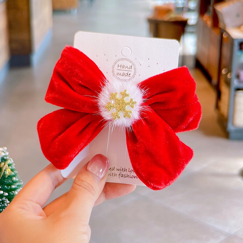 SPINKA ŚWIĄTECZNA dla dziewczynki kokardka ZESTAW 2 SZTUKI • Cena ...