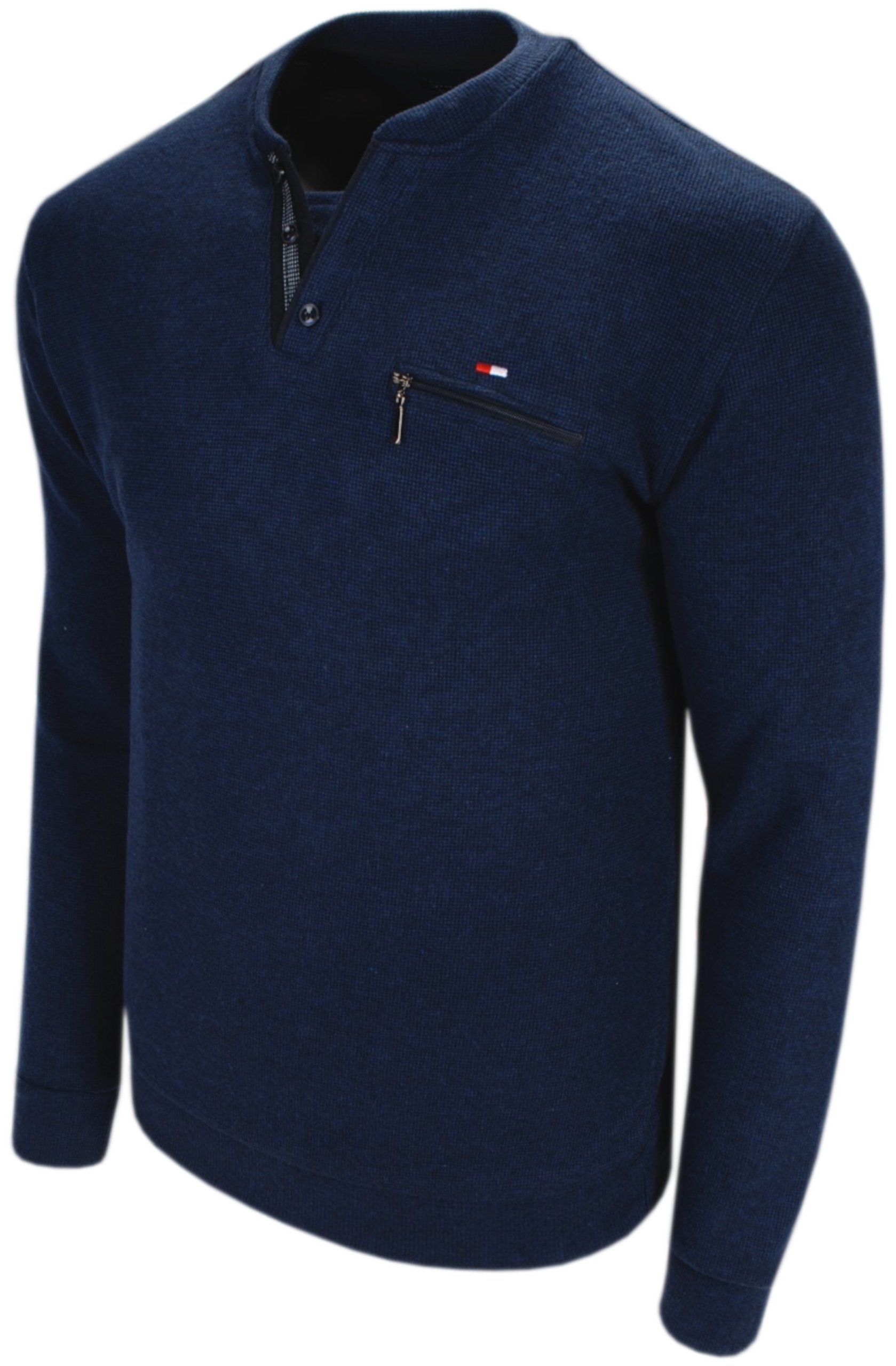 3XL- Męski bawełniany turecki sweter-bluza z kieszonką na zamek DYV 03/ ...