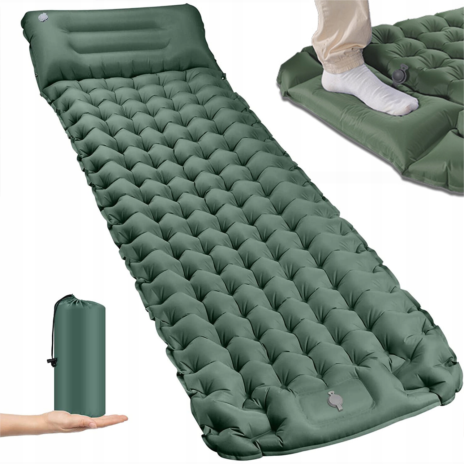 DMUCHANY MATA DO SPANIA SKŁADANY NADMUCHIWANY ULTRALEKKI MATERAC ...