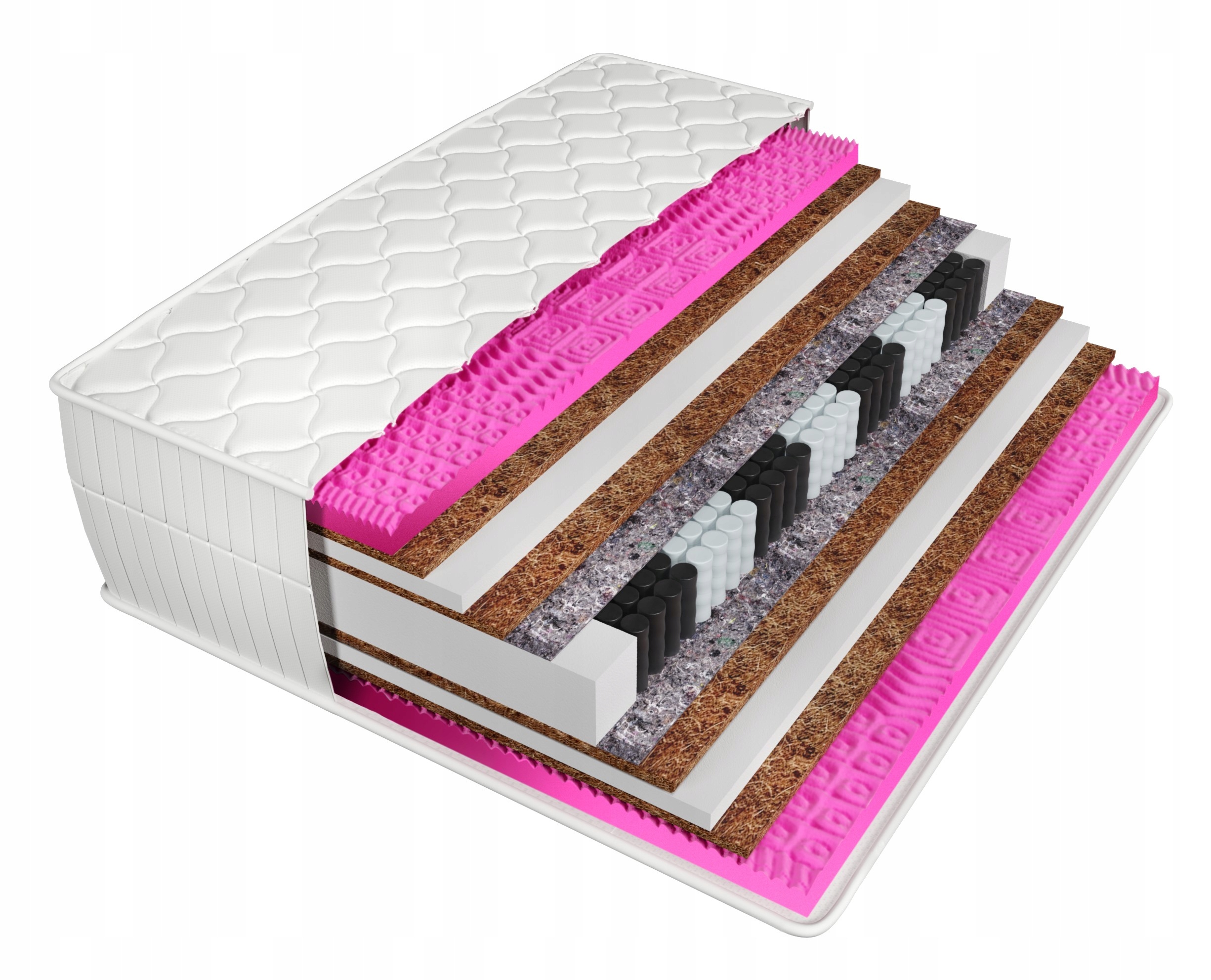 Materac sprężynowy kieszeniowy Emlar 160 x 200 x 25cm H4, H5 ...