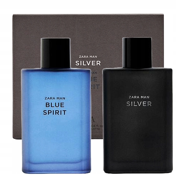 Zara Man Blue Spirit Silver perfumy męskie 2x90ml komplet woda ...